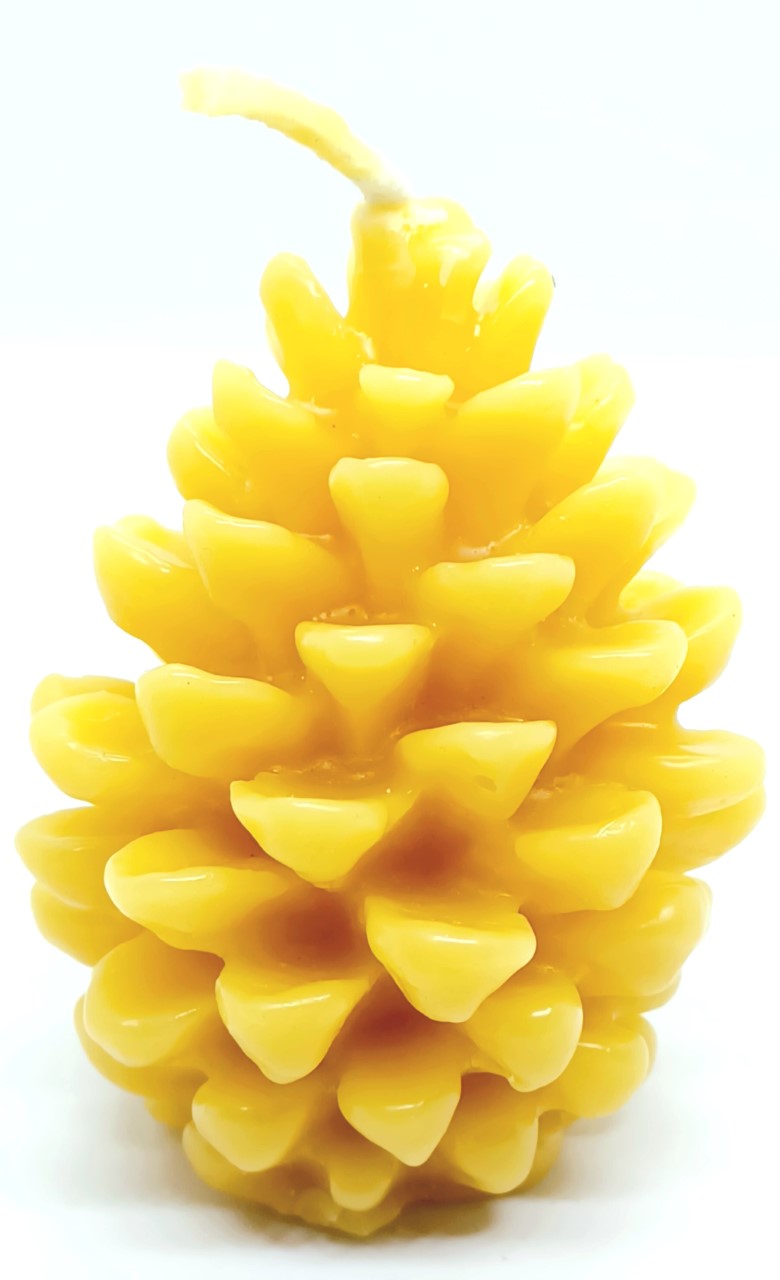 Beeswax Pine Cone Candle – From the Beehive